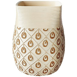 Popular Bath 843941 Seraphina Waste Basket,Ivory