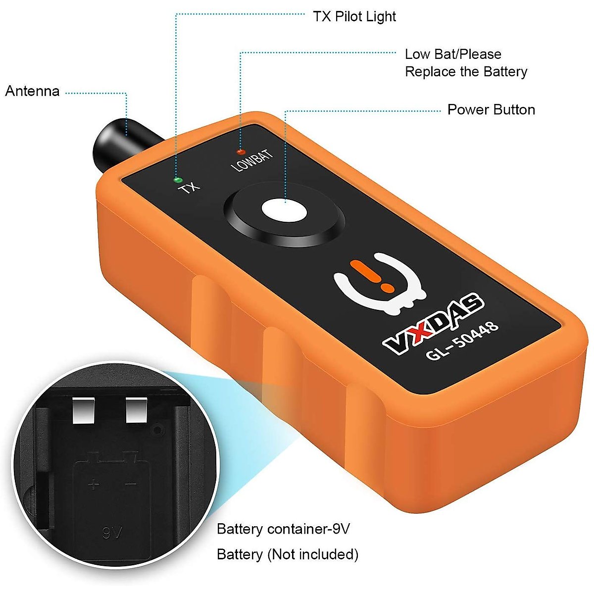 VXDAS TPMS Relearn Tool for GM Tire Pressure Monitor System Sensor TPMS Reset Tool GL50448 Programming Training Activation Tool for GM Chevy Vehicles Upgrade OEC-T5 EL50448