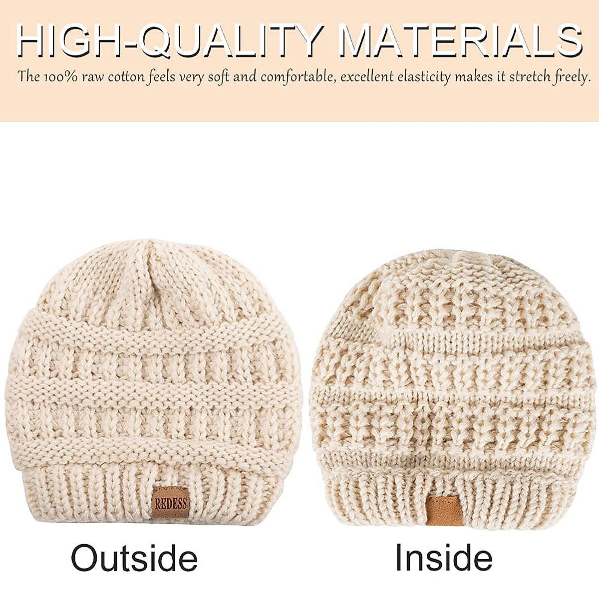 REDESS Baby Kids Winter Warm Hats, Infant Toddler Children Beanie Knit Cap Girls Boys