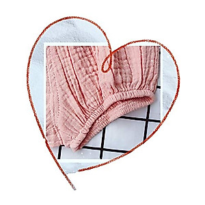 LOOLY Unisex Baby Girls Boys 3 Pack Cotton Linen Blend Bloomer Shorts (66 (3-6Month), Pink, Color, White)