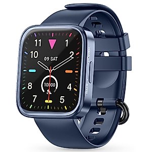 Joombonpia Smart Watch for Android Phones iPhone Compatible 1.71''Touch Screen Fitness Tracker with Heart Rate Blood Oxygen Sleep Monitor IP68 Waterproof Smart Watches for Men(Blue)