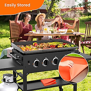 Blackstone Silicone Griddle Mat for Blackstone 36 Inch Griddle, Heavy Duty Food Grade Silicone Griddle Top Cover, Upgraded Reusable Griddle Mat Full Fit Protect Outdoor from Insects Rust Debris