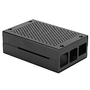 Case for 3 B+ (B Plus) / Pi 3 B, Aluminum Alloy Case Mesh Shell Vent Motherboard , for Heatsink (Black for 3B+/3B)