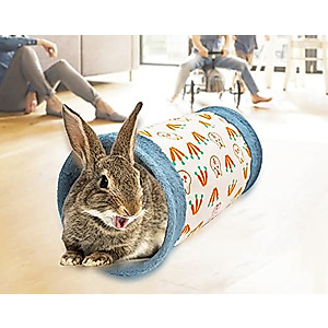 AFYHH Guinea-Pig Rabbit Tunnel-Tube Toys - Bunny Hamster Hideout Small Animal Activity Tunnels Hideaway Accessoies for Dwarf Rabbits Guinea Pigs Kitty (Pink)