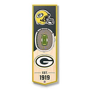 YouTheFan NFL Green Bay Packers 3D Stadium 6x19 Banner - Lambeau Field