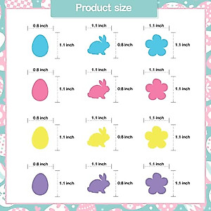 200Pcs Easter Egg Confetti Colorful Easter Bunny Confetti for Easter Baby Shower Birthday Party Decoration Suppily Easter Table Decorations