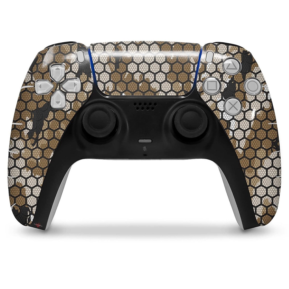 WraptorSkinz Skin Wrap compatible with Sony PS5 DualSense Controller HEX Mesh Camo 01 Tan (CONTROLLER NOT INCLUDED)