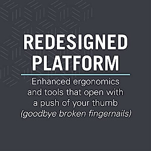 LEATHERMAN, FREE K4 EDC Pocket Multitool with Knife, Magnetic Locking, Aluminum Handles and Pocket Clip, Made in the USA, Gray (K4)