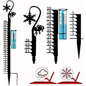 Snow Gauge - Snow Gauge Outdoor Christmas,Deer Outdoor Snow Measuring Device for Garden & Yard, Christmas Measuring Gauge Tanba