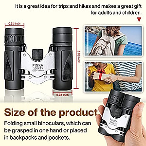 200x25 High Power Compact Binoculars with Clear Low Light Vision, Large Eyepiece Waterproof Binocular for Adults Kids, High Power Easy Focus Binoculars for Bird Watching, Outdoor, Hunting