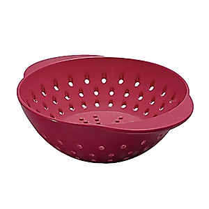 Tovolo Mini Berry Melamine Colander (Cayenne) - Small Food Strainer for Berries & Fruit/BPA-Free, Food-Safe, & Dishwasher-Safe