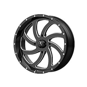 MSA OFFROAD WHEELS M36 Switch 24" Inch 4x137 Wheel Rim 24x7 +0mm Black Milled