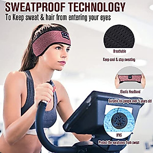 MUSICOZY Sleep Headphones Bluetooth Headband Wireless Music Headband Headphones, Sports Sleeping Headphones Sleep Earbuds with Ultra-Thin HD Stereo Speakers Perfect for Insomnia Workout, Jogging, Yoga