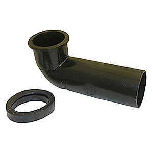 LASCO 39-9019 Insinkerator Disposal Replacement Plastic Outlet Elbow OEM No. 8219A with Seal,Black