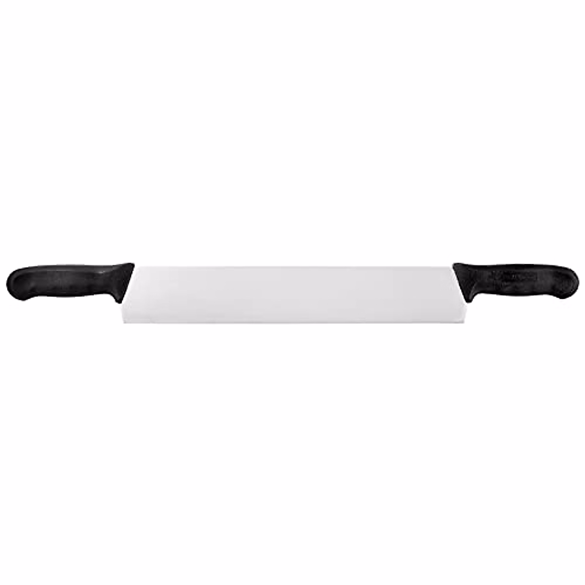 Double Handle Cheese Knife ~ 15 Inch Blade ~ 5" Black Plastic Handles ~ Use for Cheeses, Cakes, Vegetables, Soaps, Etc.
