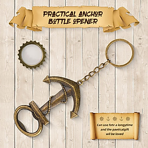 50pcs Anchor Keychain Bottle Opener Wedding Party Gift Decoration, Perfect for Birthday Party, Baby Shower Give Back Guest Gift, Nautical Themed Beer Opener Keychain
