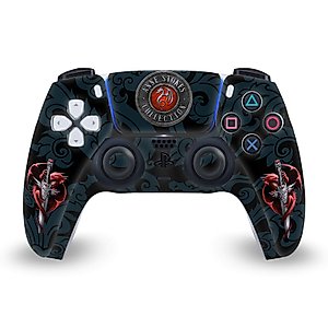 Head Case Designs Officially Licensed Anne Stokes Dragon Dagger Art Mix Matte Vinyl Faceplate Sticker Gaming Skin Case Cover Compatible with Sony Playstation 5 PS5 DualSense Controller
