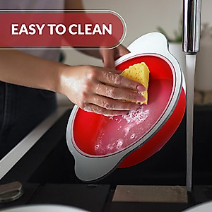 Boxiki Kitchen Silicone Baking Duo: 9x5 Inch Bread Loaf Pan & 9 Inch Round Cake Pan - Non-Stick, Easy Release with Steel Frame Handles.