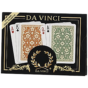 DA VINCI Venezia, Italian 100% Plastic Playing Cards, 2-Deck Set, Bridge Size Regular Index