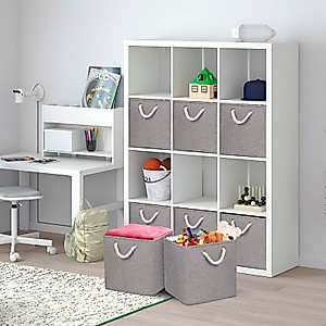 Syeeiex Storage Bins,[3-Pack] 13x13x13 Storage Cube Bins,Collapsible Storage Cubes, Storage Baskets, Storing Cloths, Books on Bedroom or Living Room