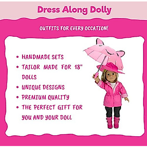 Skiing Winter Doll Outfit for American 18" Girl Dolls - 7 Piece Premium Handmade Clothes Set Costume