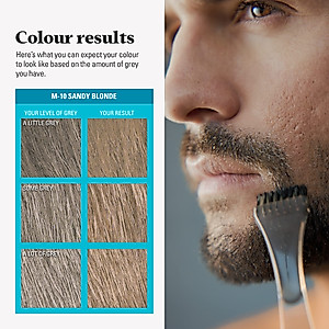 Just For Men M10 Sandy Blond mustache and beard brush in hair gel