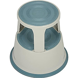 17"H Rolling Step Stool - Gray