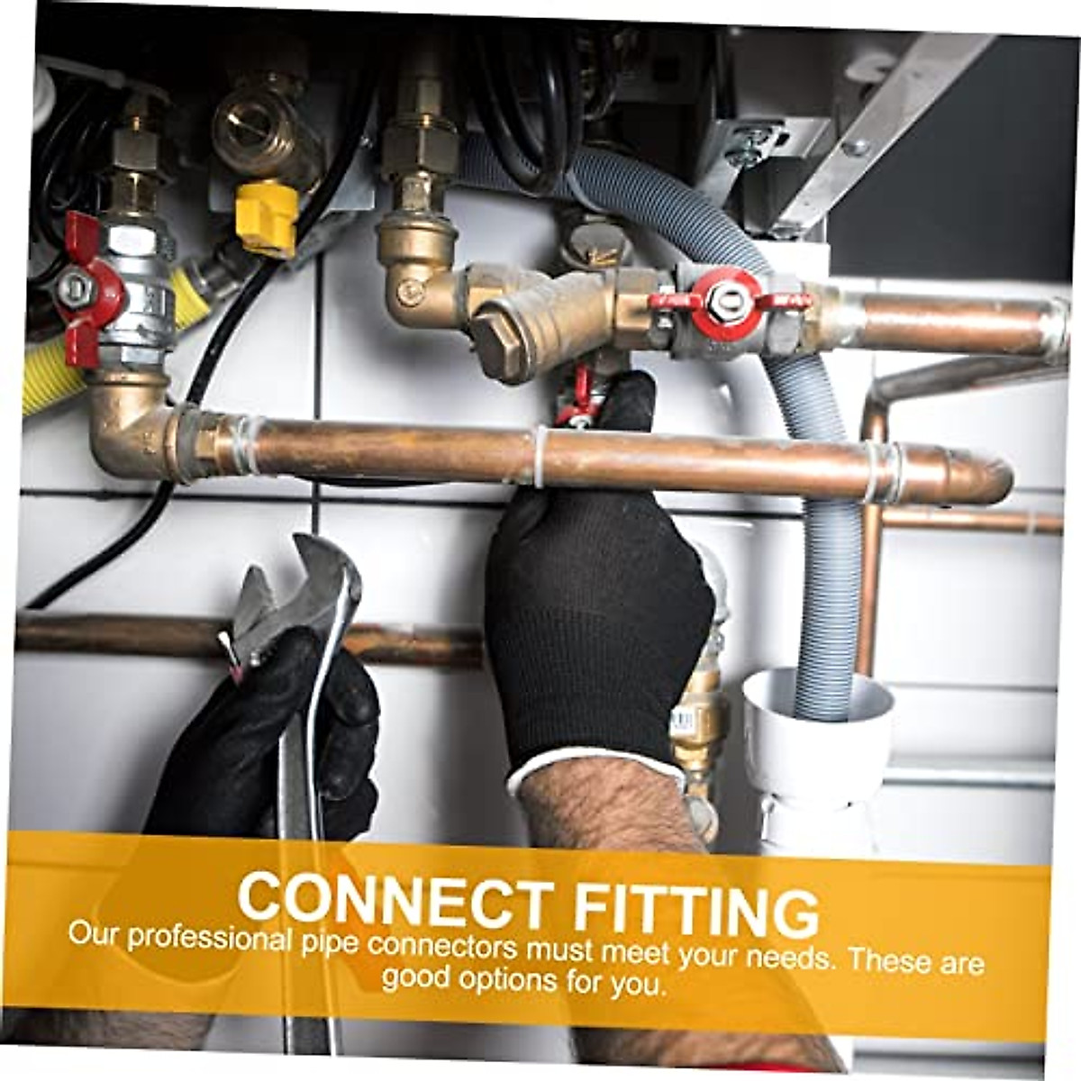 VILLCASE 2pcs 90 Valve Connector Gas Fitting Connector Hose Fittings Brass Pagoda Fitting Joint Water Filter Elbow Connect Elbow Quick Connect Water Fittings Copper