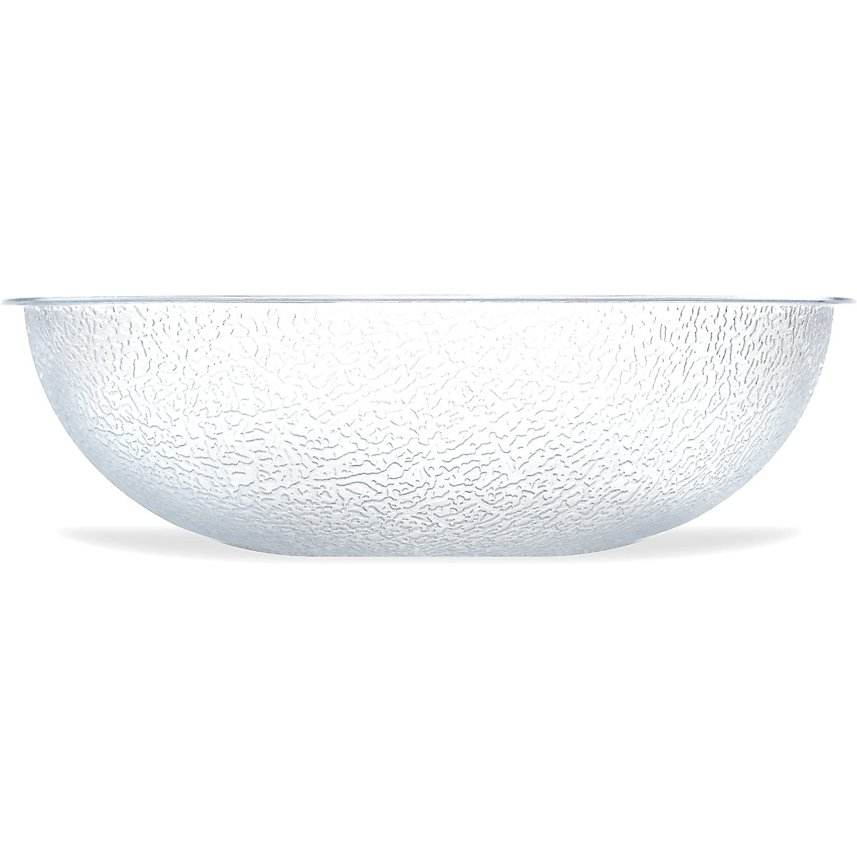 Carlisle FoodService Products CFS 721007 Round Pebbled Salad Serving Bowl, 3.1 Quart, Clear (Pack of 12)