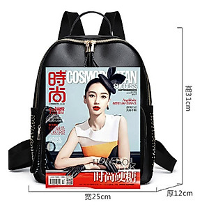 Zzfab Rhinestone Backpack Faux Leather Pewter