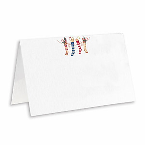 Christmas Table Place Card, 25-Piece Tent Style Cards Set, Special Paper Easy-to-Write and Foldable, Seating Cards for Christmas Party, Food Labels -C01