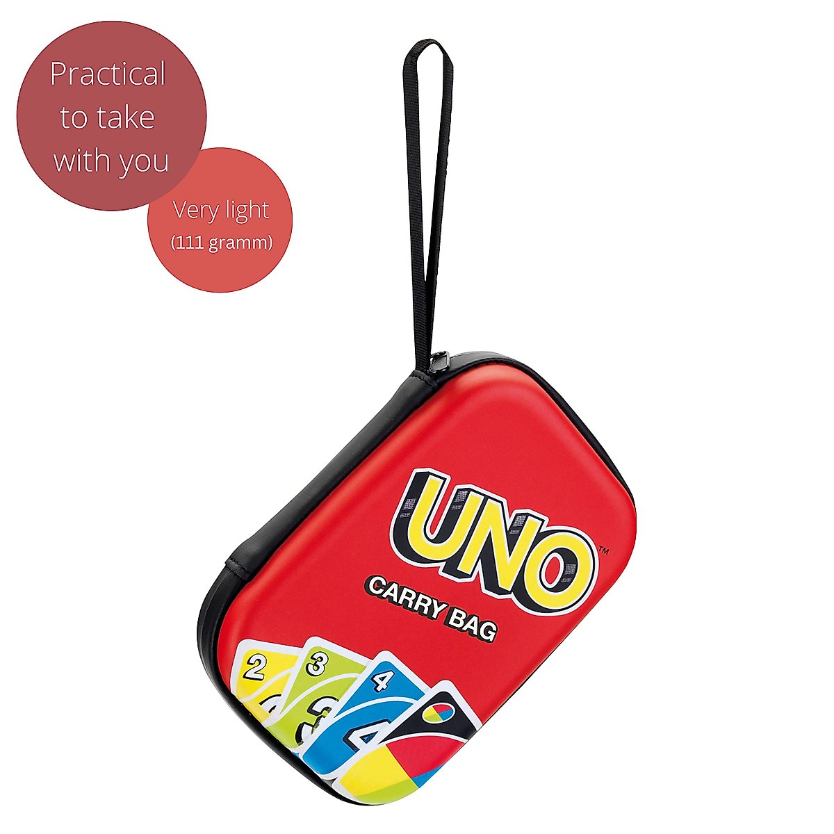 Klein UNO: Carry Bag - Holds Uno Game Cards, Stow The Game Instructions in The Mesh Compartment, Sturdy Zip Up Case