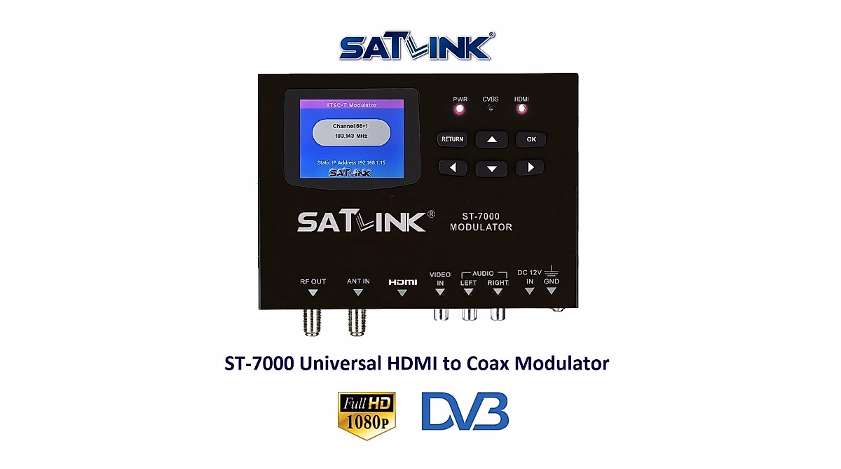 SatLink ST-7000 HDMI to RF Digital Modulator/Encoder Delivers 1080p ...