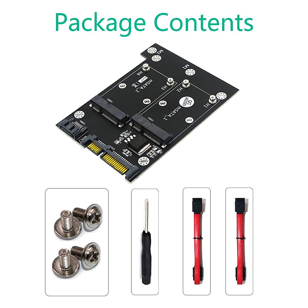SOLUSTRE Adapter Board mSATA Adapter mSATA SSD Reader Adapter mSATA SSD Adapter SSD Adapter Card Computer Supply mSATA to 3.0 Adapter Mini Converter Expansion Card Metal