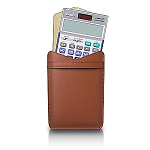 Casio CAL-CC10-N Professional Business Calculator Storage Case, Brown
