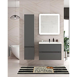 Thanksgiving Bath Mat for Tub,Non Slip Bathroom Floor Runner Rug Quick Dry & Absorbent Diatomaceous Earth Shower Sink Bedroom Kitchen Washable Doormat,Boho Polka Dot Pumpkin Black Stripes 20"x47"