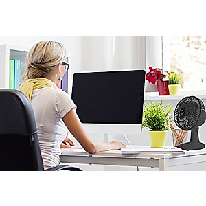 Genesis 6-Inch Clip Convertible Table-Top & Clip Fan Two Quiet Speeds - Ideal For The Home, Office, Dorm, More Black (A1CLIPFANBLACK)