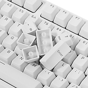 Happy Balls PBT Keycaps Backlit Cherry MX Keycap Set Doubleshot OEM Profile Key Caps for MX Switches Mechanical Keyboards (White Keyset)