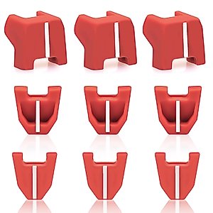 42-38-0017 No-Mar Pad Kit Fits For Milwaukee M18 2746-20 Nailer Tip Compatible with Milwaukee 18 Gauge Nailer, Set of 9, Red
