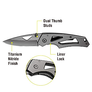Kilimanjaro Vertice 8-Inch Everyday Folding Knife, Silver