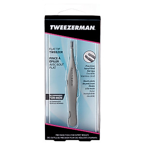 Tweezerman G.E.A.R. Flat Tip Tweezer for Women and Men