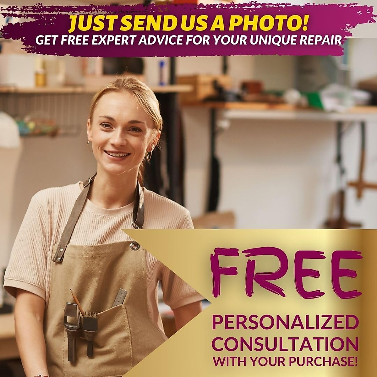 COCONIX Leather & Vinyl Repair Kit - Brown & Shades | Fix Tears, Holes, Scratches, and Peeling on Leather and Vinyl Furniture, Car Seats, and Jackets | Easy Application with Customizable Colors