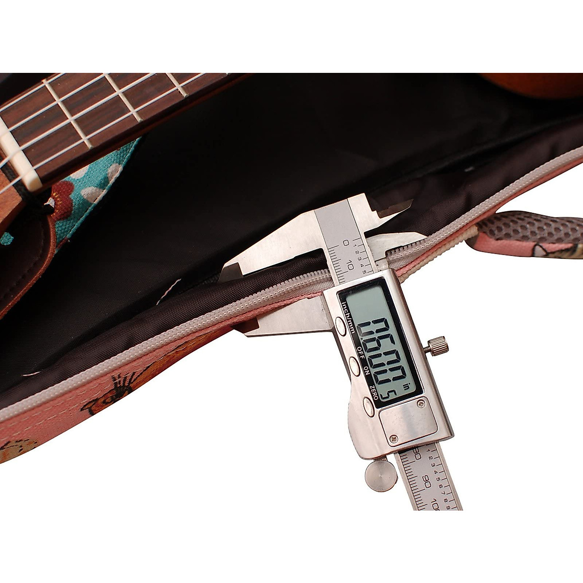 MUSIC FIRST Canvas MISS CAT ukulele case ukulele bag, Double Shoulder Straps, Original Design (Fit for 21 inch Soprano Ukulele, Double Shoulder Straps)