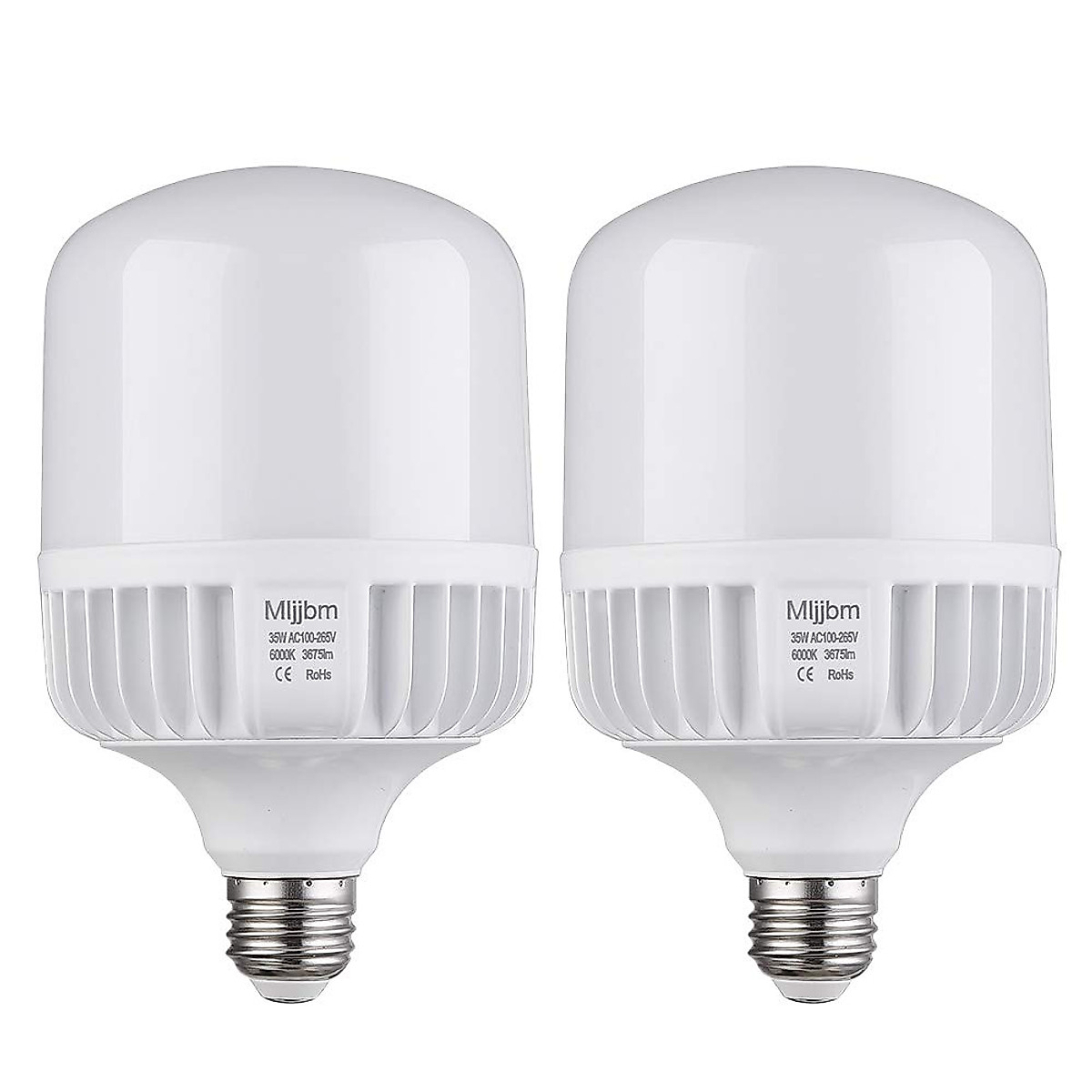 VELNEX High Watt LED Bulbs 250W-300W Equivalent, 35W bright White 6000K High Intensity Shop Light, 3675 Lumens LED Commercial for Garage,Area Light, Warehouse Backyard Office etc.(2 Pack)
