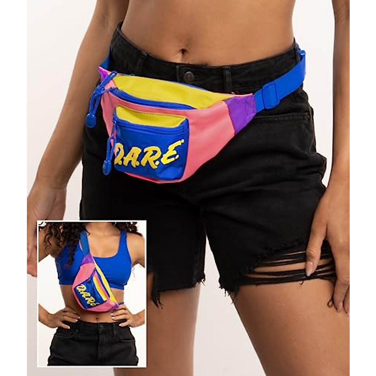 Tipsy Elves Retro DARE Fanny Pack (One Size, Multicolor)
