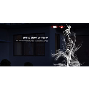 YZY TECH 1080P WiFi Camera, Outdoor IP66 Waterproof, Motion Human Absence Smoke Alarm Detection, Night Vision,180˚ Panorama Bullet Camera, Lens 2.3mm (C63S)