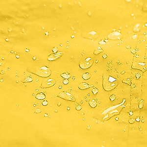 FAVIPT Rain Coats for Women Plus Size Waterproof Hooded Windbreaker Lightweight Zip Up Rain Jacket Outdoor Winter Trench Coat, A01~yellow, XX-Large