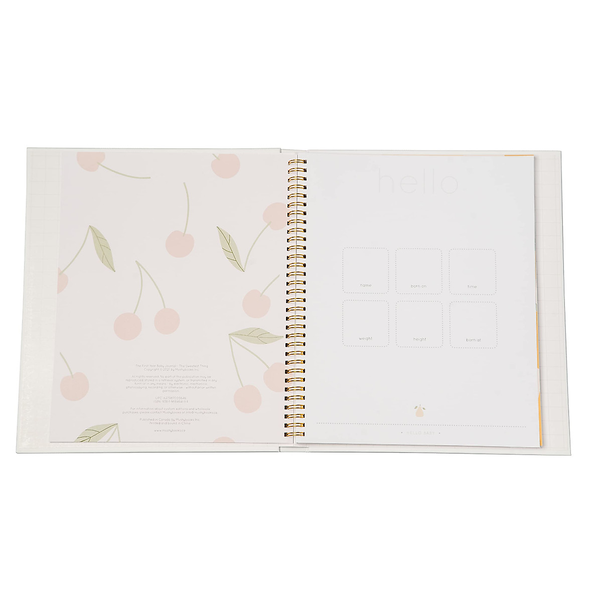 Mushybooks First Year Baby Journal - Baby Memory Book - Baby Book - Baby Photo Album - Baby Scrapbook Album (The Sweetest Thing)