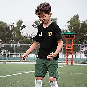 lepni.me Kids Senegal Soccer Shirt Your Name and Number | Senegalese Flag Personalized Jersey Custom Top | World Cup 2022 (5-6 Years White Multi Color)
