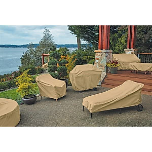 Classic Accessories Terrazzo Water-Resistant 48 Inch Rectangular Patio Coffee Table Cover, outdoor coffee table cover